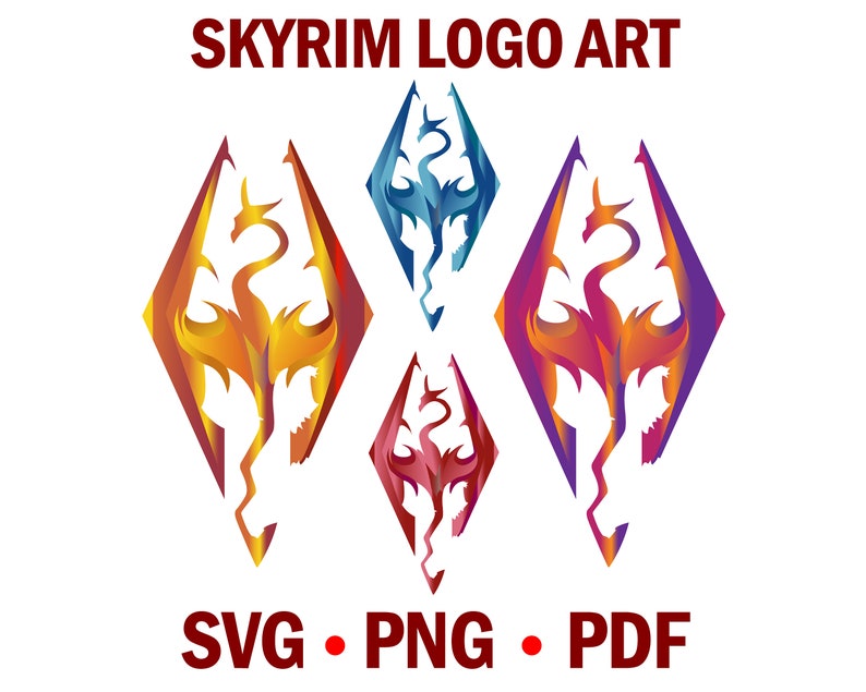 SKYRIM LOGO Sticker Clipart Original SKYRIM Vector Art Svg - Etsy