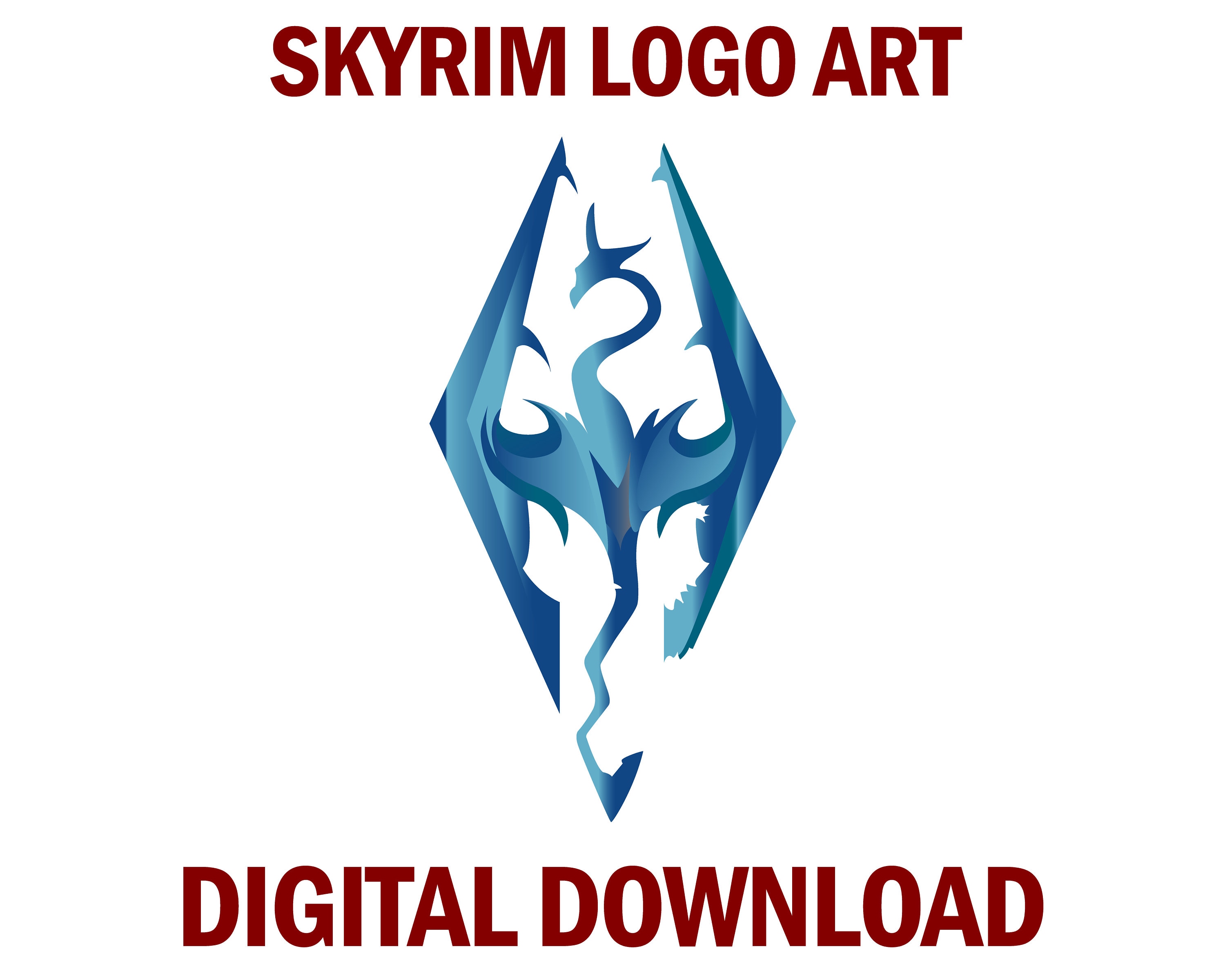 SKYRIM LOGO Sticker Clipart Original SKYRIM Vector Art Svg - Etsy UK