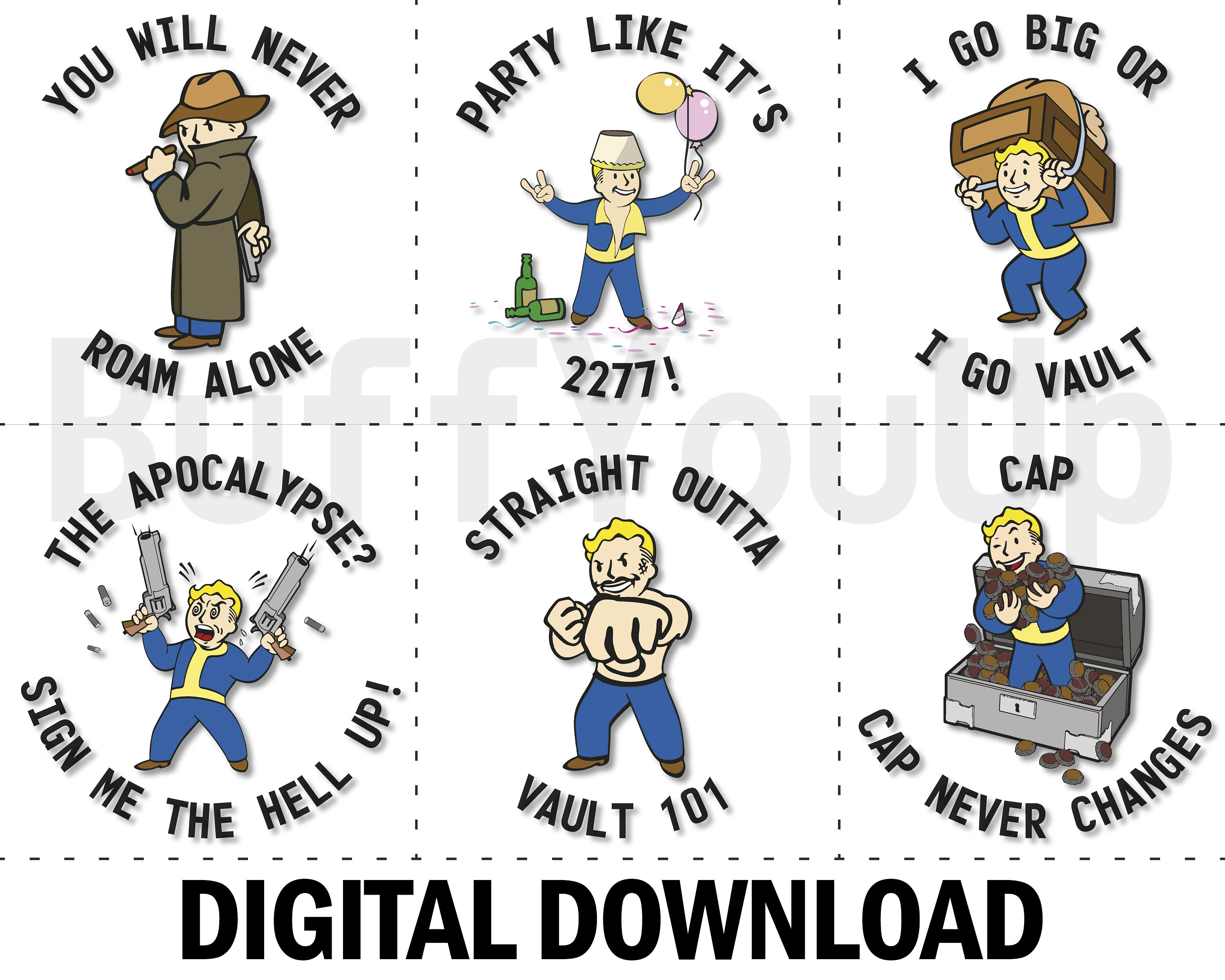 Fallout VAULT BOY Meme Pack Svg Png Pdf Jpg Digital - Etsy UK