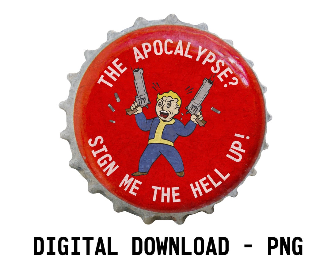 Fallout Bottle Cap Vault Boy PNG Fallout Digital - Etsy