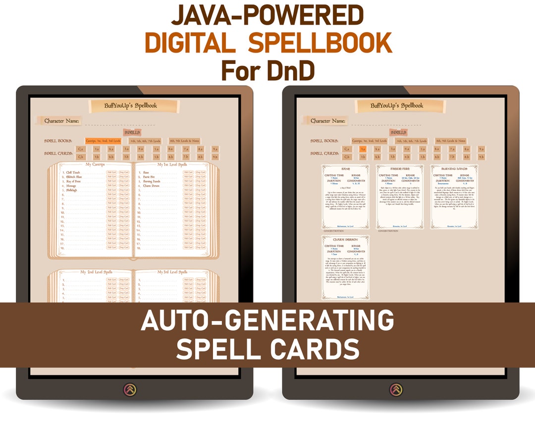 Digital Spellbook for Dungeons and Dragons 5e, Automated Digital D&D ...