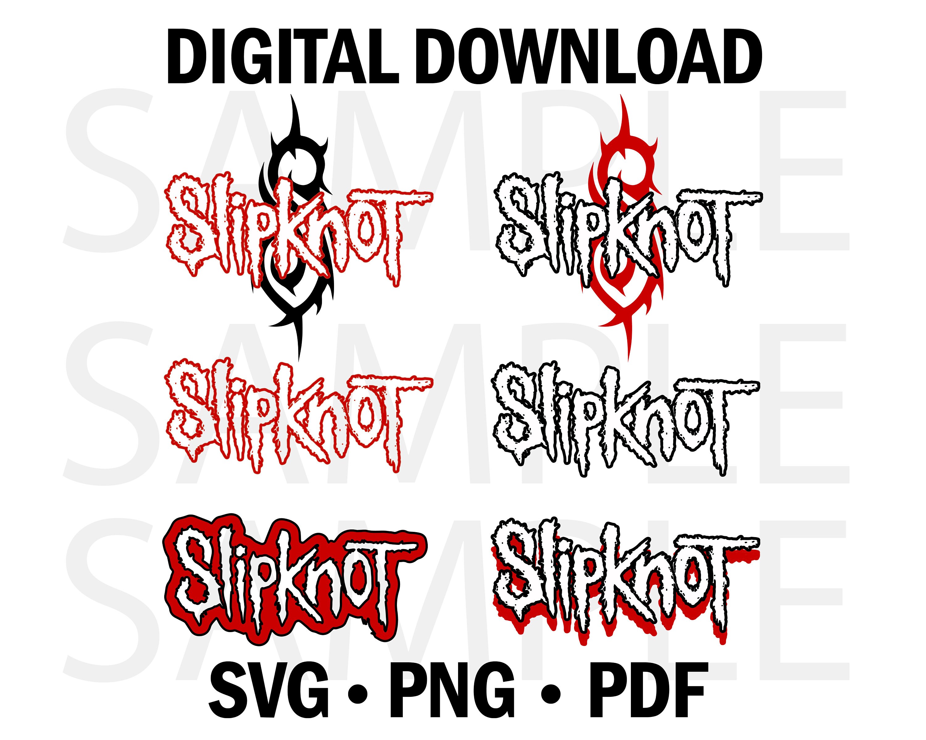SLIPKNOT Logo Bundle Svg Png Pdf Slipknot SVG Files for - Etsy UK