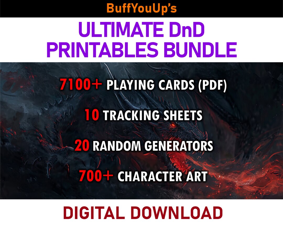Ultimate Dnd Bundle, Dungeons and Dragons Playing Cards, Dnd Dungeon ...