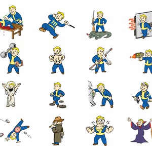 95 Fallout VAULT BOY Designs Pack SVG Vault Dweller Digital Download ...