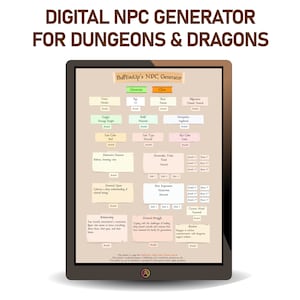 Random Generators for Dnd, Dungeons and Dragons 5e NPC Generator ...