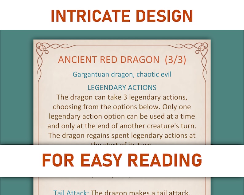 Printable Dnd Monster Cards Bundle: SRD5.1 Collection (PDF) - Etsy