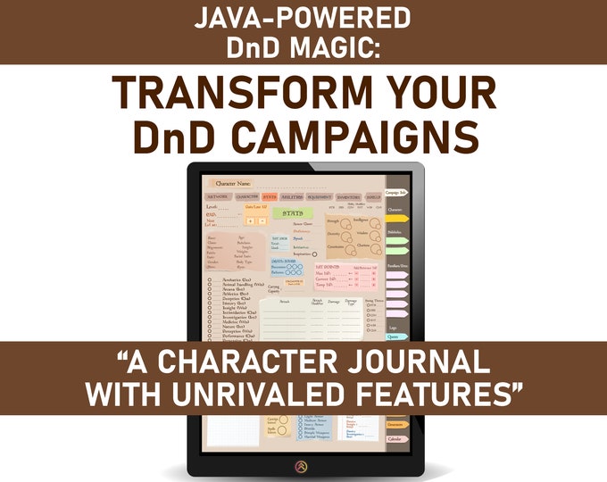 Digital Dnd Character Journal , Dnd Character Sheet With Spell Cards ...