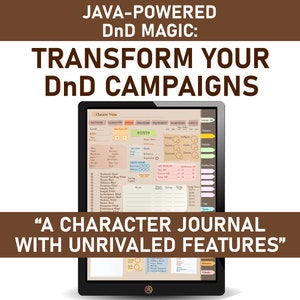 Digital Dnd Character Journal, Dungeons and Dragons 5e Digital Journal ...