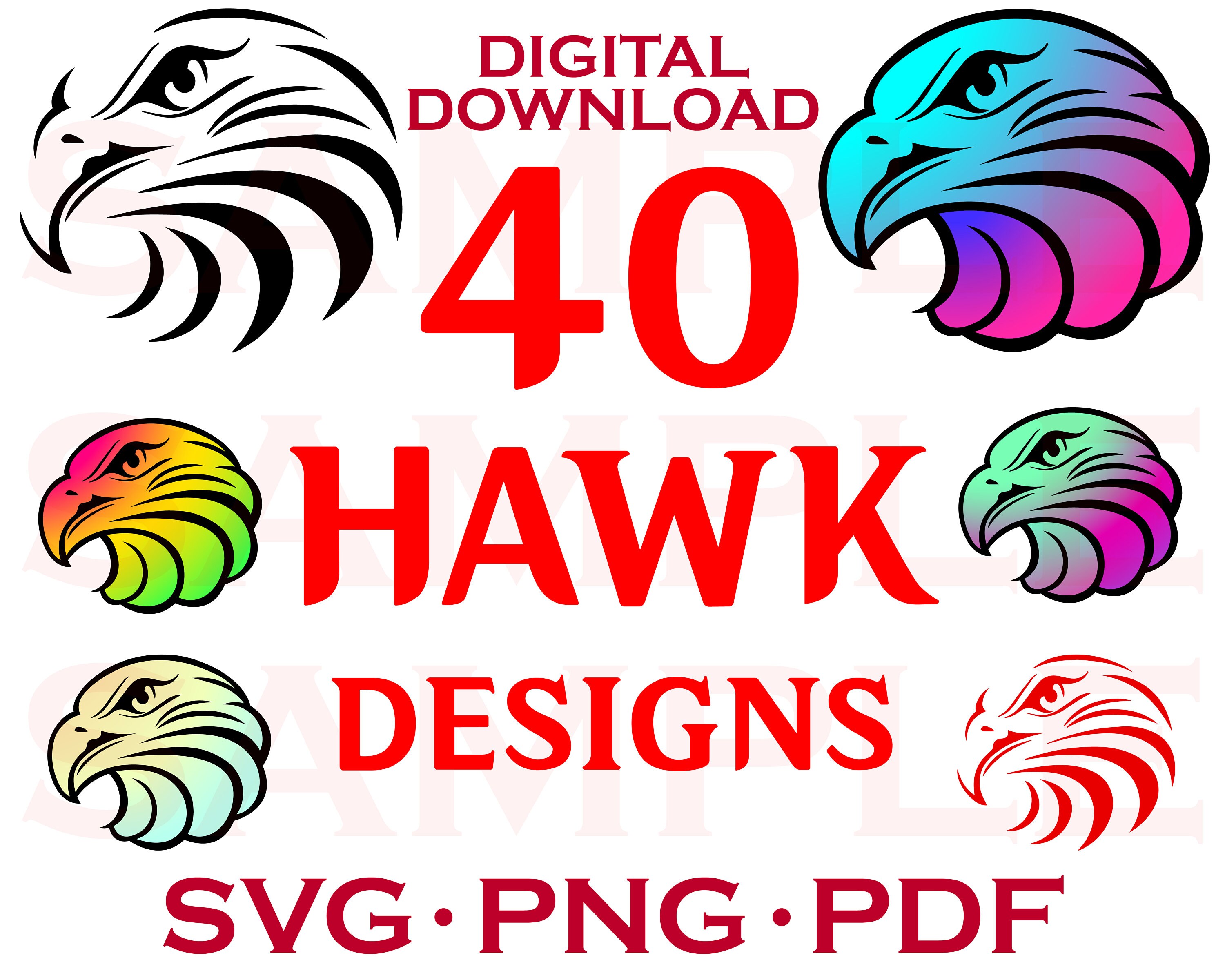 HAWK SVG Png Pdf Jpg Hawk Vector Art Hawk Silhouette Hawk - Etsy