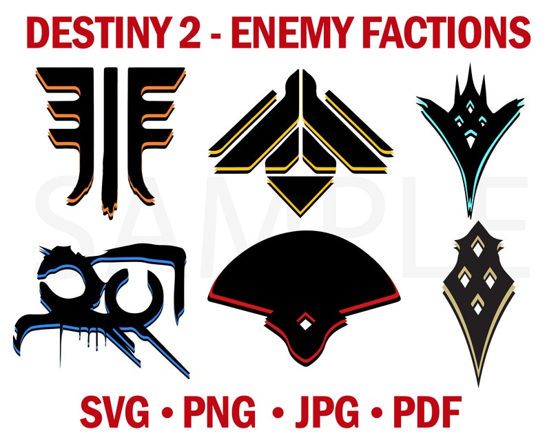 DESTINY 2 Logo Bundle Svg Png Pdf Jpg Destiny 2 Enemy - Etsy