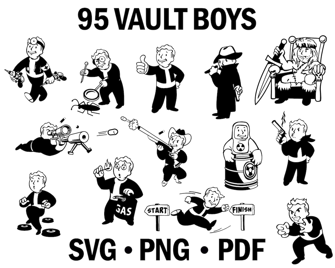 Fallout VAULT BOY Bundle Svg Png Pdf Digital Download - Etsy Australia