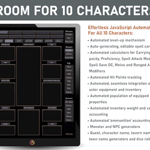 Digital Dnd Campaign Tracker, Dungeons and Dragons 5e Player Notebook ...