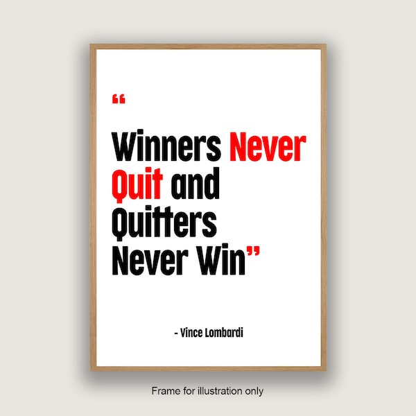 Winners Never Quit - Etsy