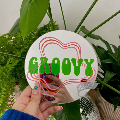 Good Vibes Mirror Retro Home Decor 16 Colours Available - Etsy UK