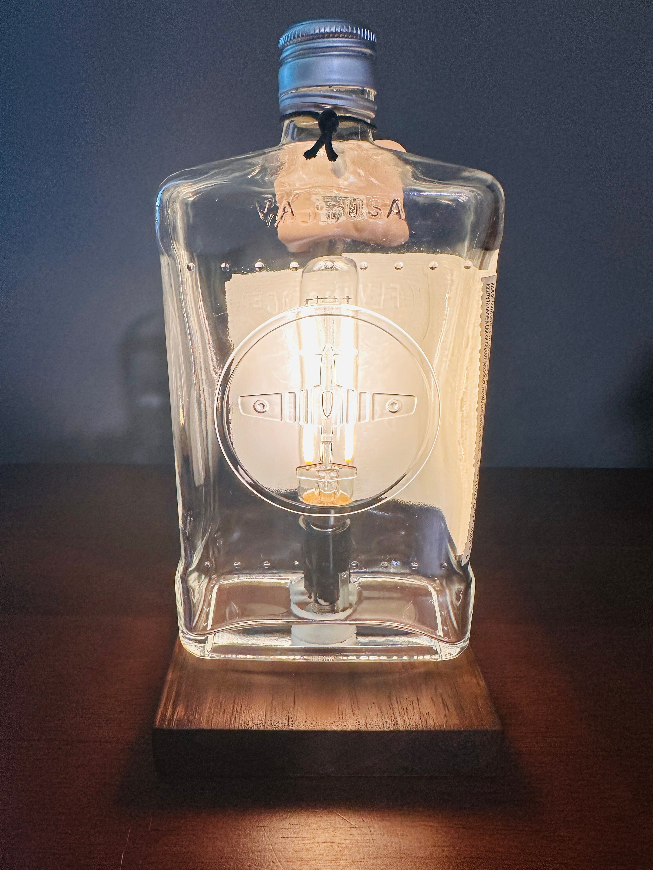 Flying Ace Distillery Bourbon Whiskey Accent Lamp - Etsy