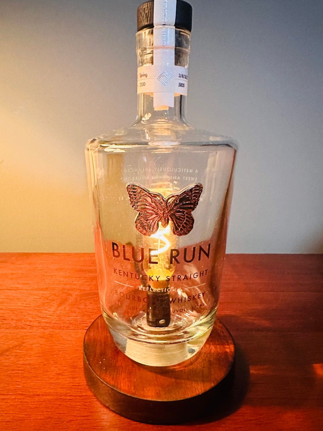 Blue Run Reflection Bourbon Whiskey Lamp - Etsy