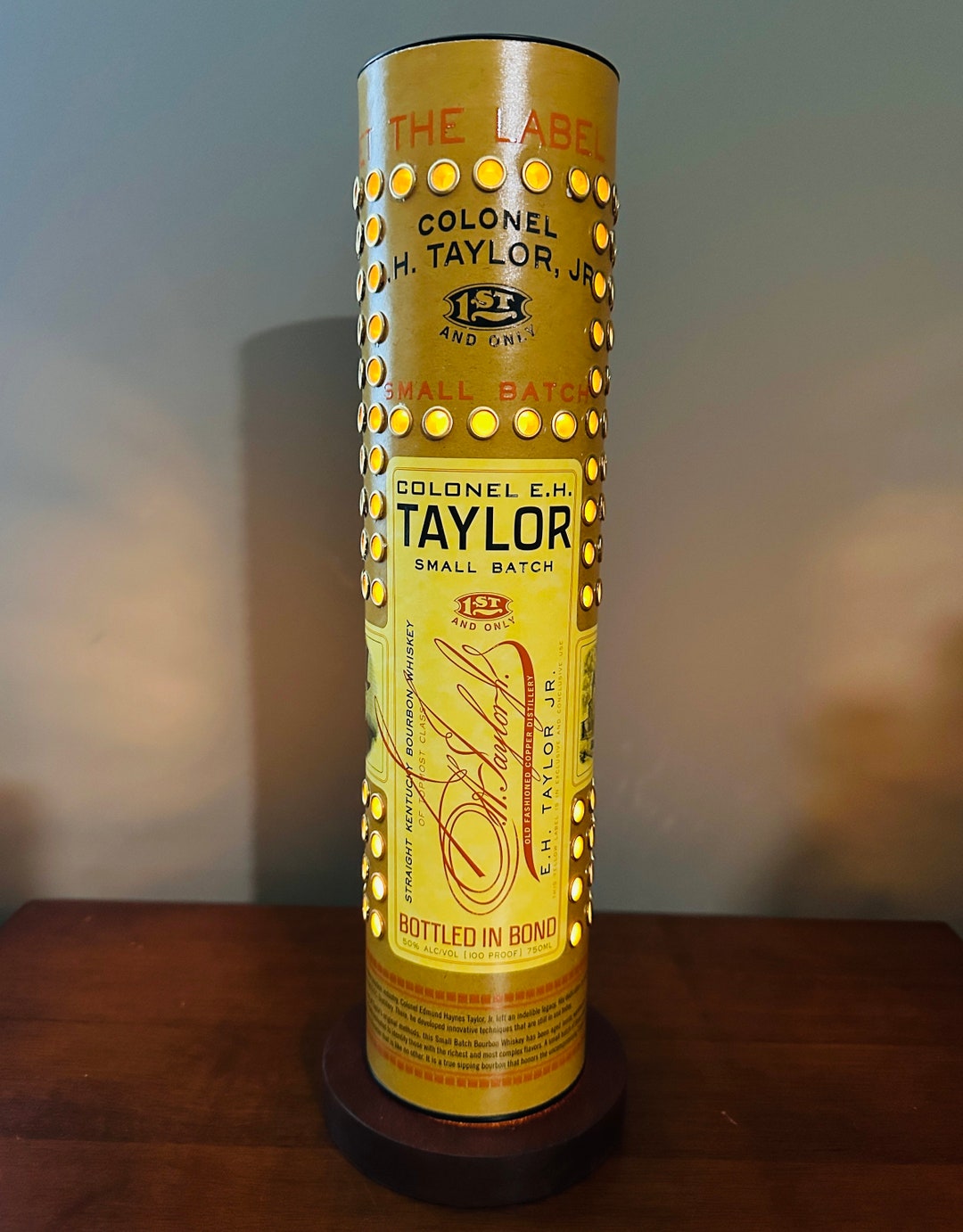 EH Taylor Bourbon Whiskey Tube Table Lamp - Etsy