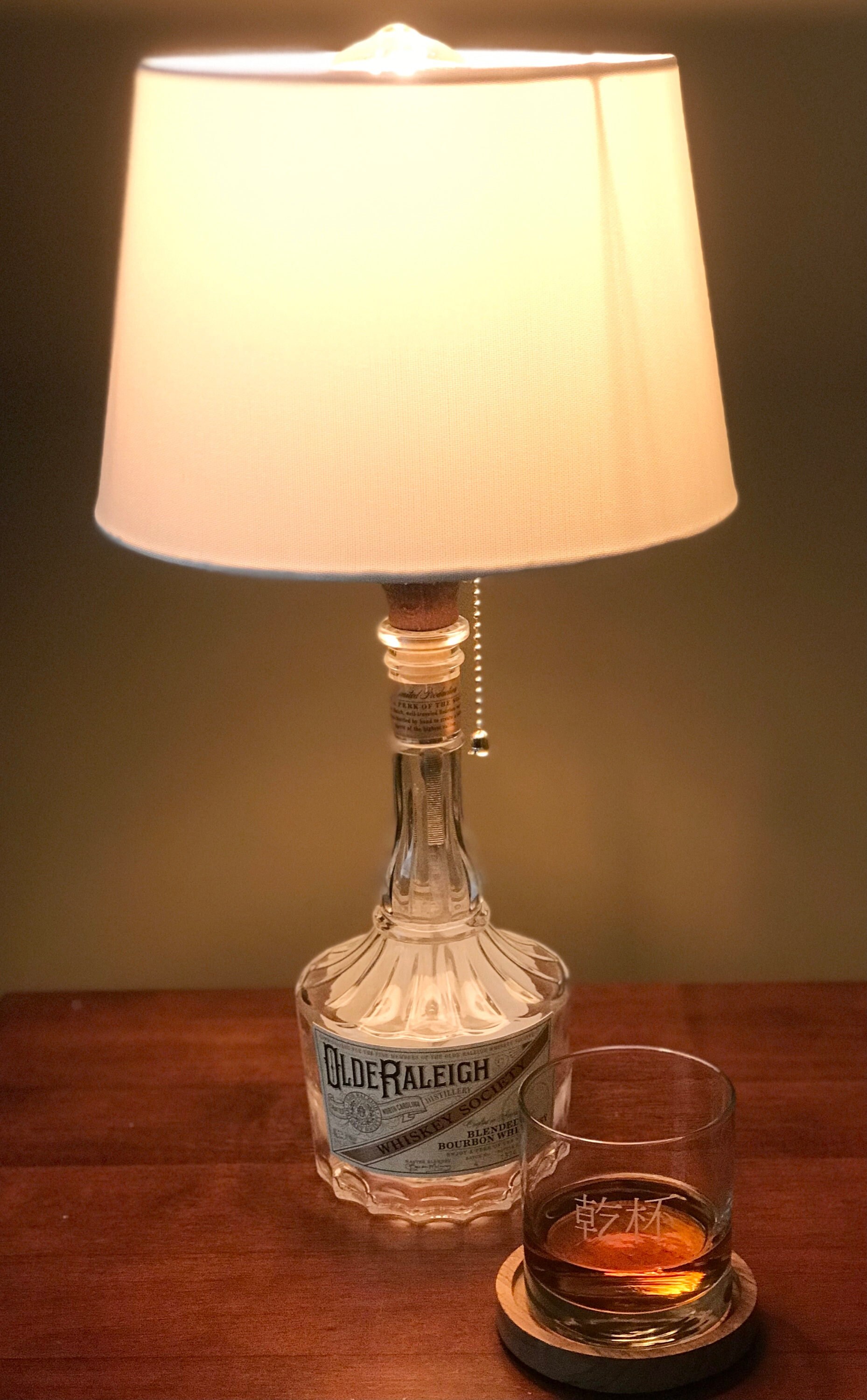 Olde Raleigh Bourbon Whiskey Lamp - Etsy