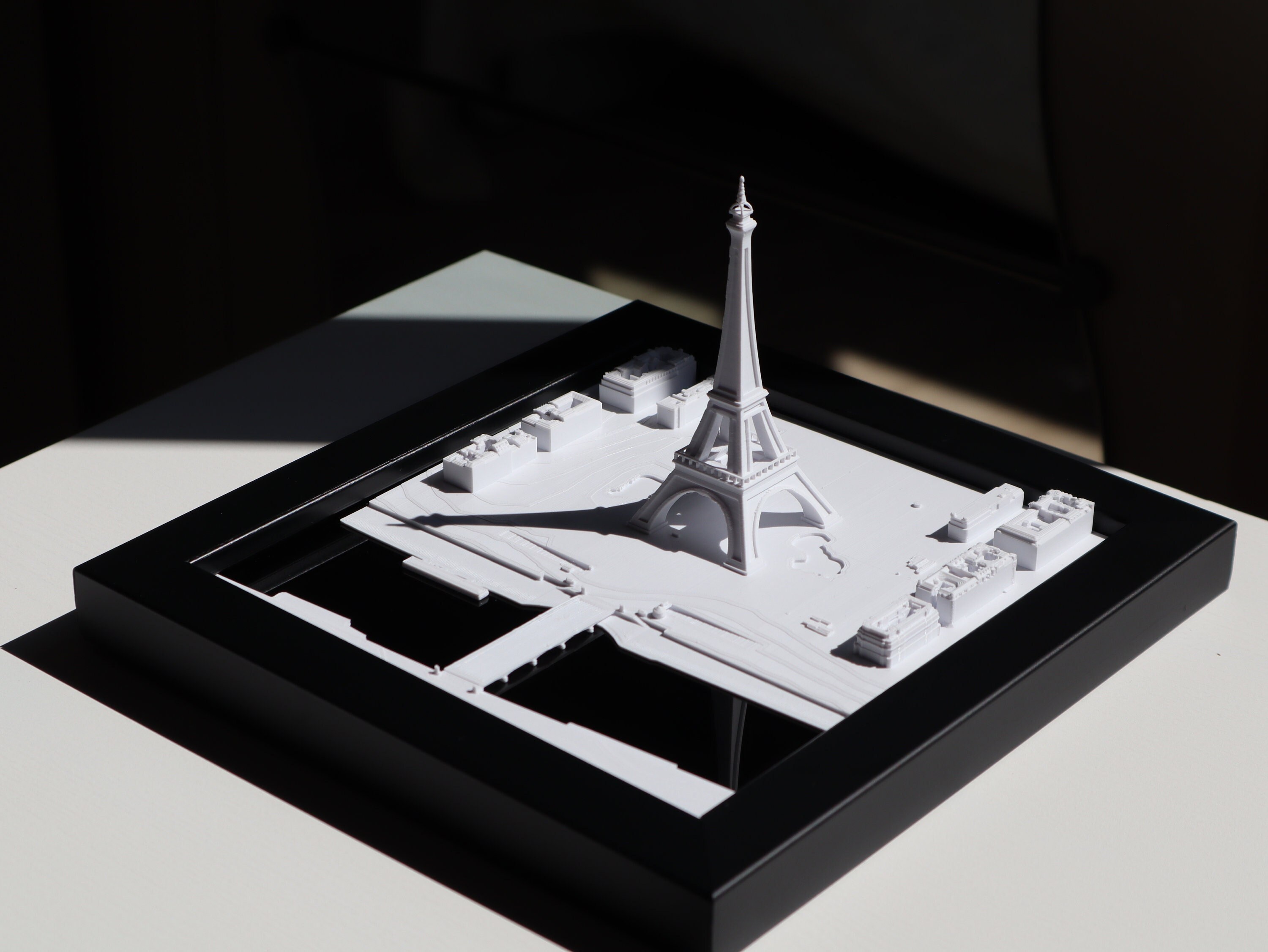 3D Printed Paris City Model – Framed Minimalist Sculpture - Etsy