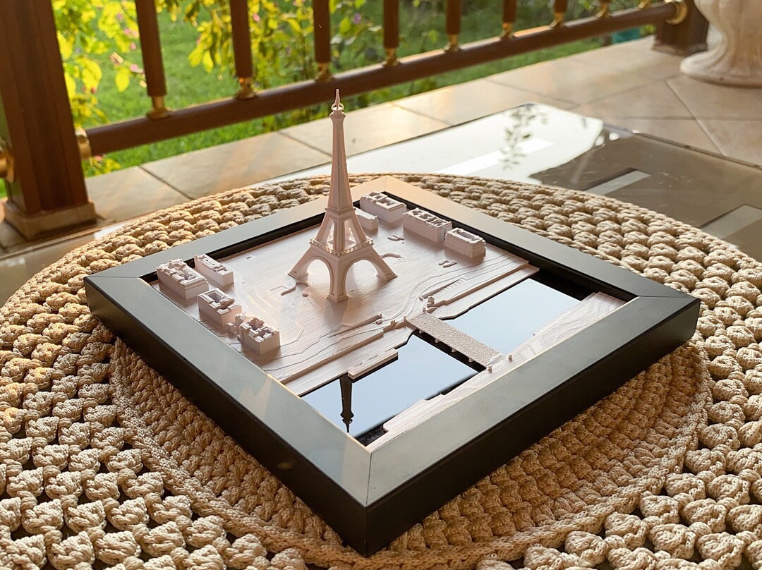 Paris Model 3D Printed - Paris Map Print 3D - Paris Skyline Art ...