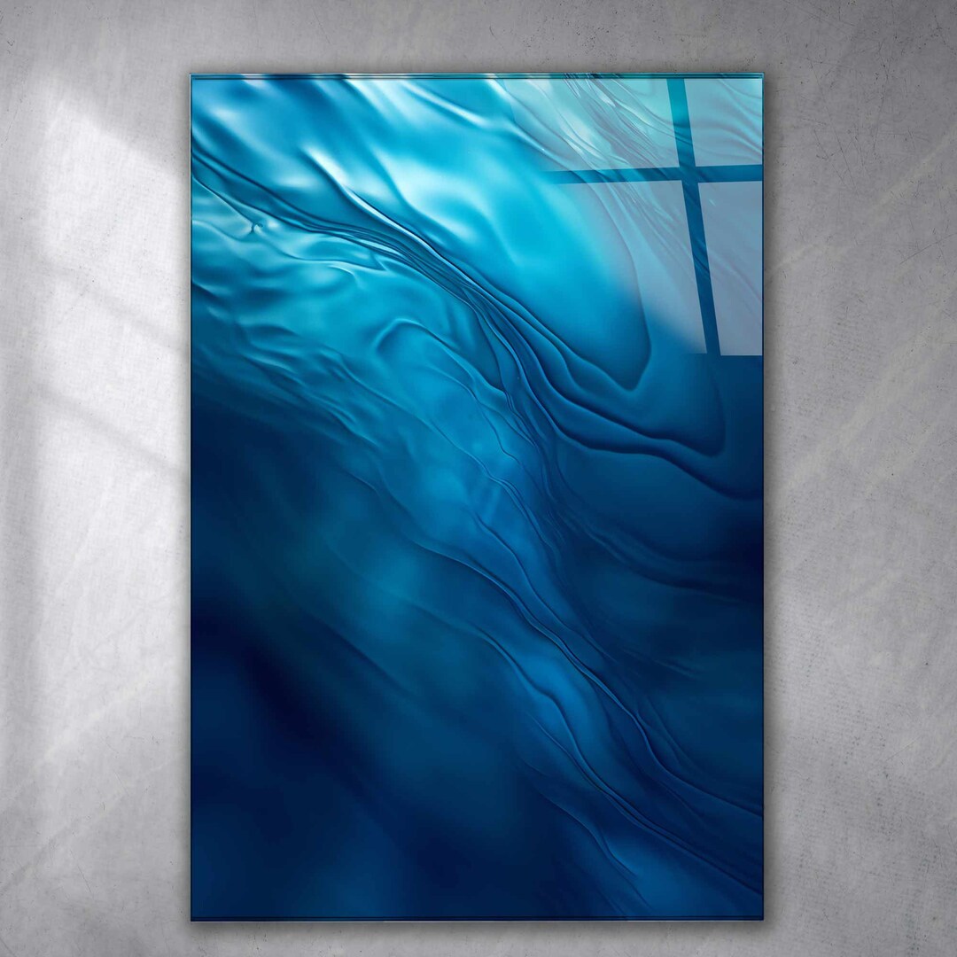 Ocean Waves Tempered Glass Wall Art Abstract,panoramic Wall Art,extra ...