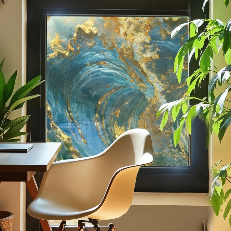 Ocean Gold Wave Tempered Glass Wall Clock, Beach Coastal Art - Etsy