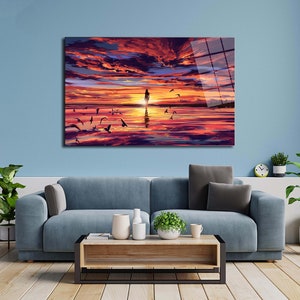 Tempered Glass Wall Art-home Decor-wall Hanging-extra Large - Etsy