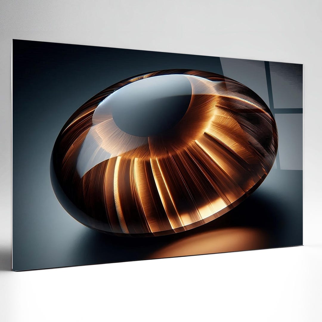 Luxury Abstract Tempered Glass Wall Art Fife Glass, Panoramic Wall Art ...