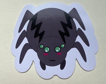 Orange & Black Jumping Spider Holographic Sticker Kawaii - Etsy