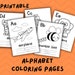 Printable Kids Alphabet Coloring Pages for Fun and Education, Instant ...