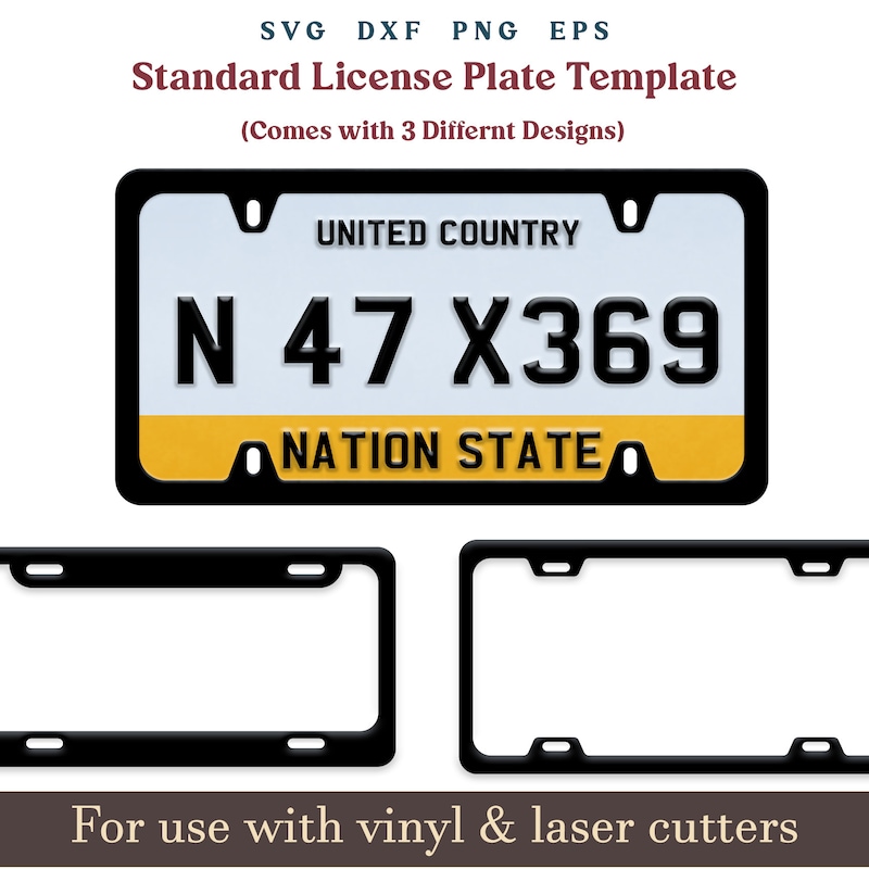 License Plate Svg - Etsy