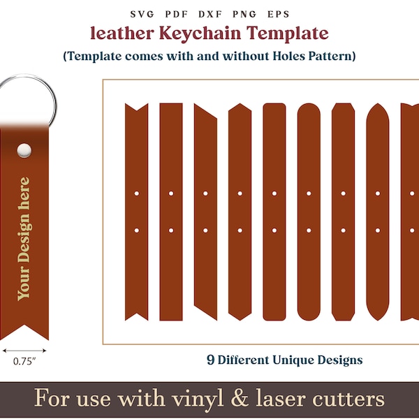 Leather Keychain - Etsy