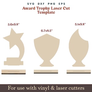 Award Trpohy Svg, Acrylic Wooden Award Laser Cut Pattern, Plaque ...