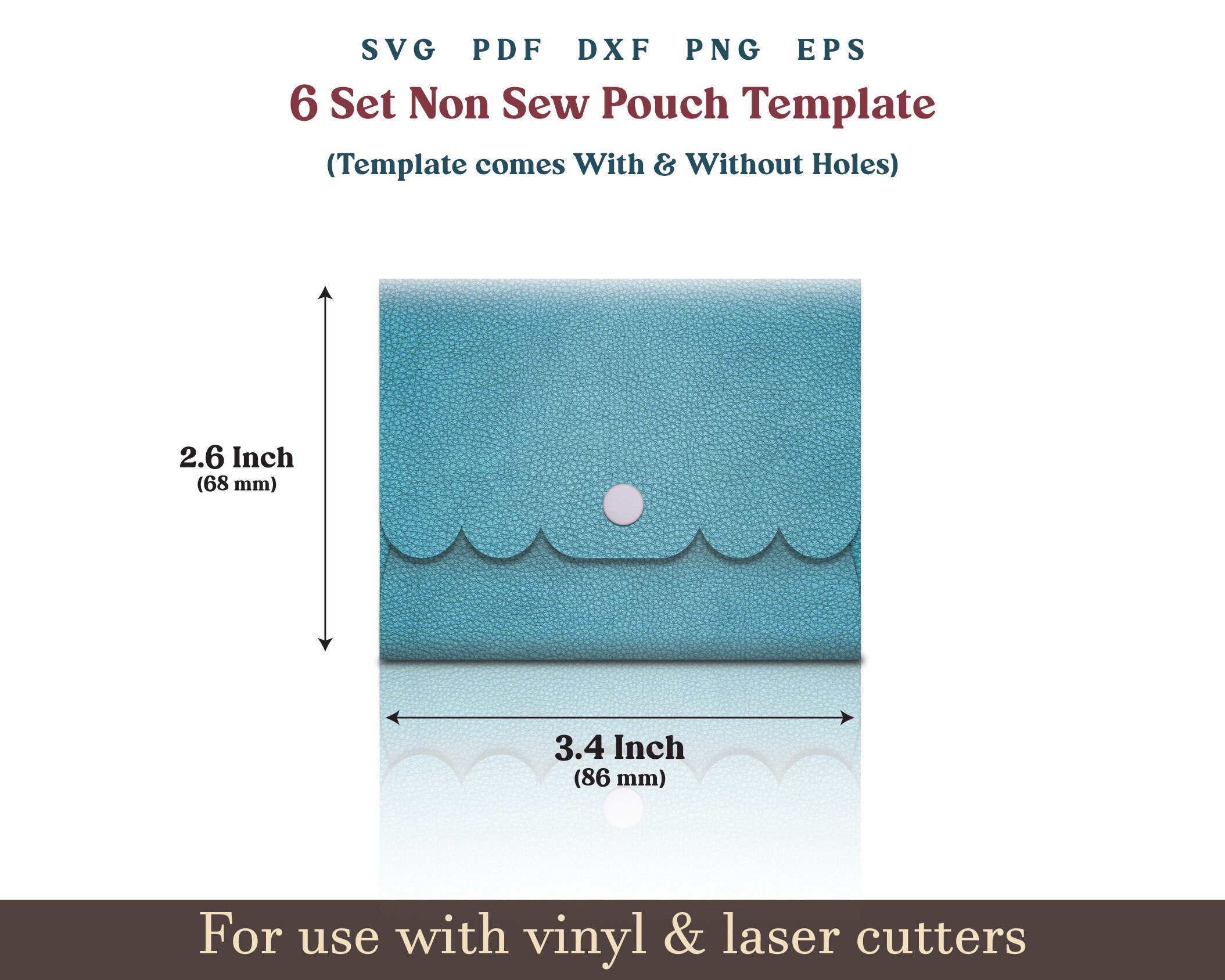 No Sew Compact Pouches Svg, Coin Purse Svg, Pouch Bundle Svg, Card ...