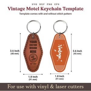 Vintage Motel Keychain Svg Template, Retro Motel Keychain Svg, Hotel ...