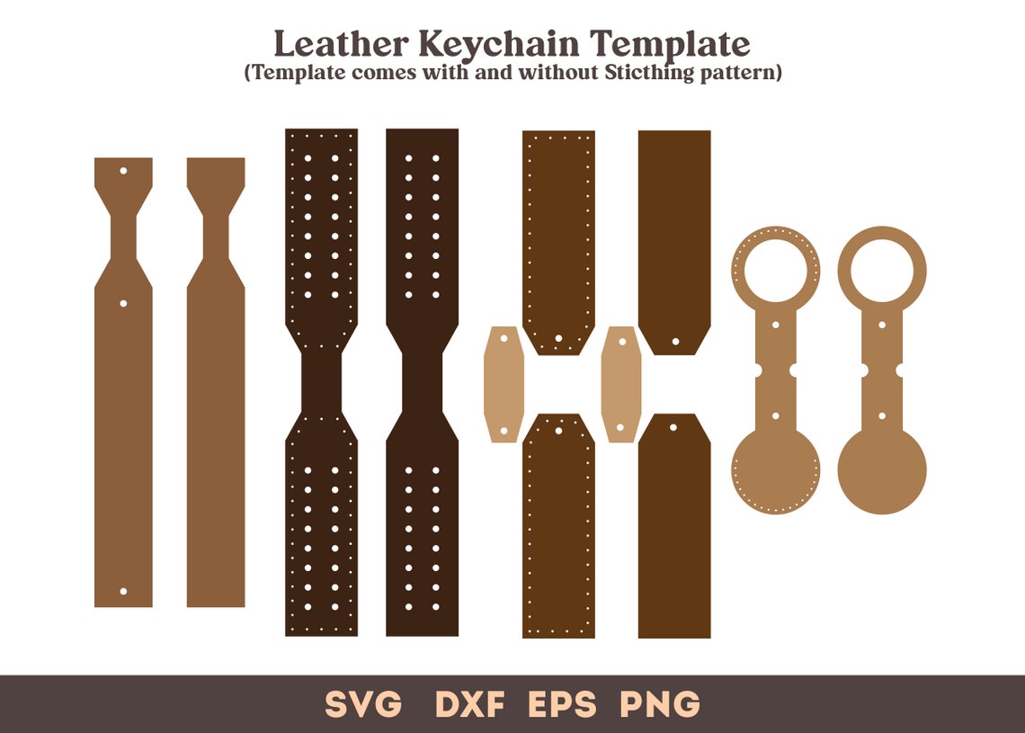Leather Keychain SVG Air Tag Key Fob Template SVG Leather - Etsy