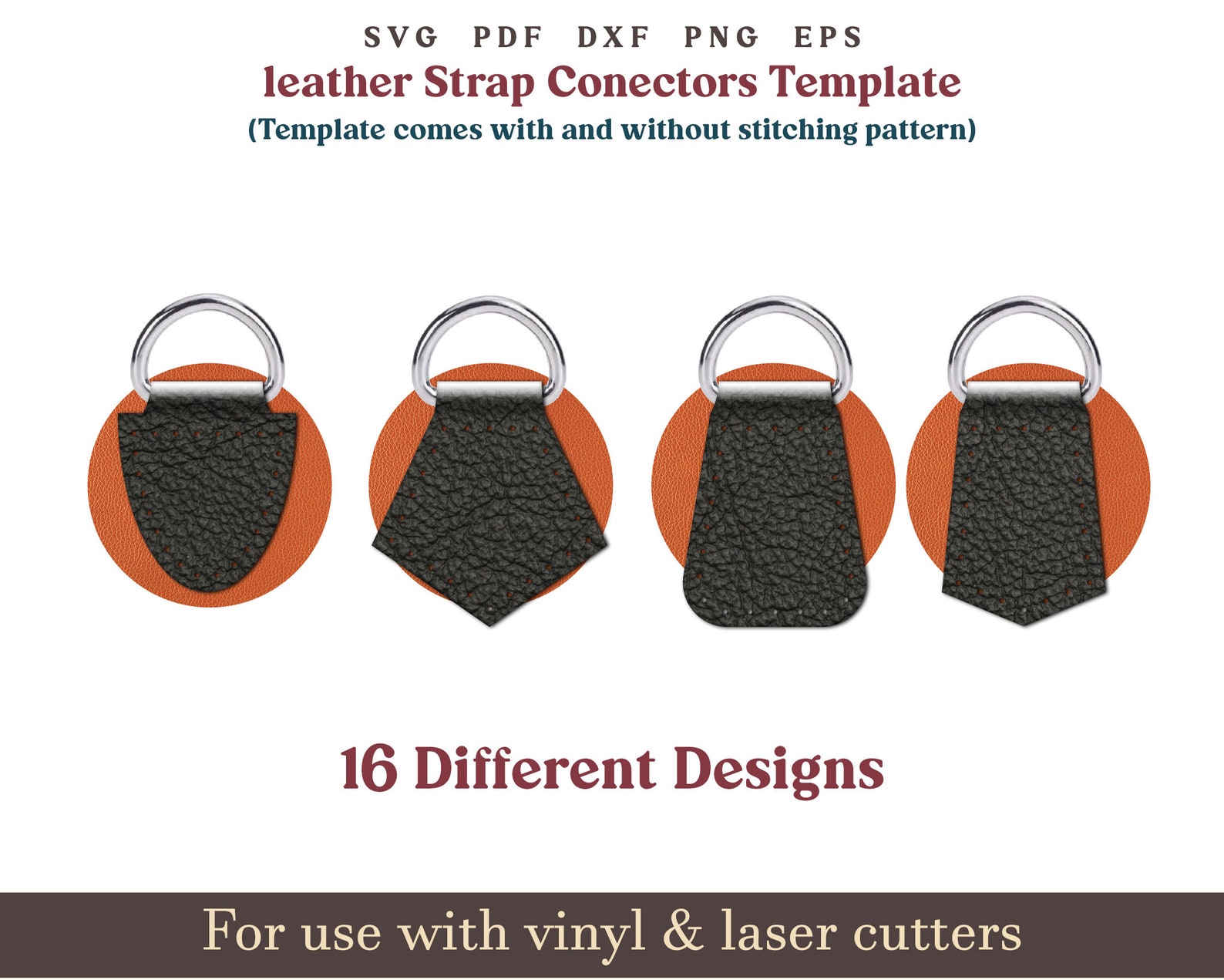 Bag Strap Connector SVG PDF Template, Bag Strap Anchor, Handbag Clasp ...