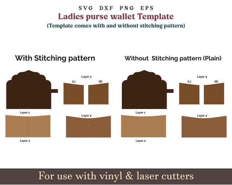 Ladies Purse SVG Leather Wallet Svg Faux Leather Keychain - Etsy