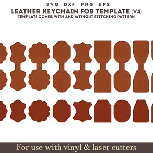 Leather Keychain Svg, Leather Keychain Key Fob Pattern Svg, Leather ...