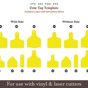 Cow Tag Svg, Cow Ear Tags Svg Template, Cow Tag Outlined Svg, Cow Ear ...
