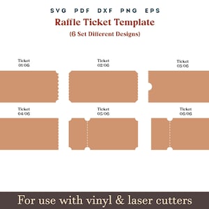 Raffle Ticket Svg, Raffle Ticket PNG PDF Template, Retro Ticket SVG Png ...