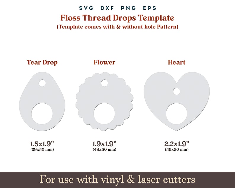 Floss Drops Svg, Thread Drop Floss Tags Template, Cross Stitch Thread ...