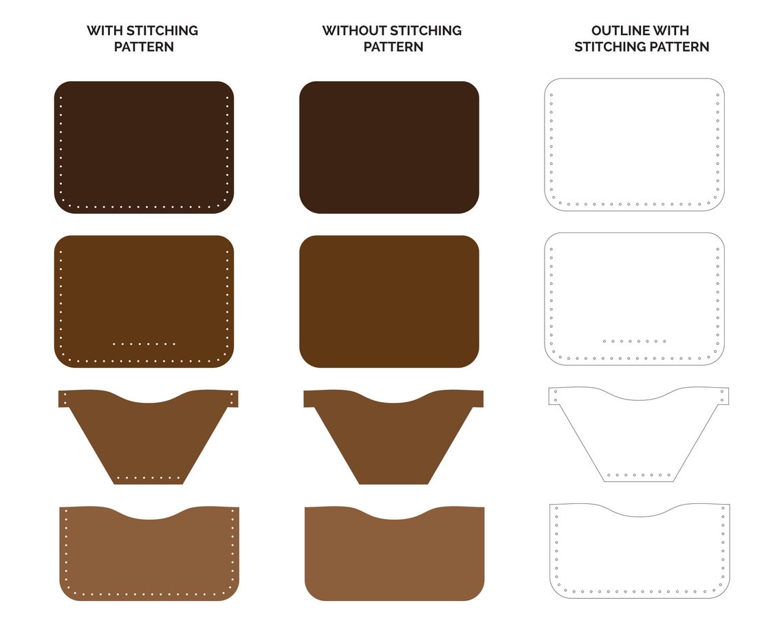 Leather Card Holder Wallet Cut File Svg, Pocket Leather Card Holder ...