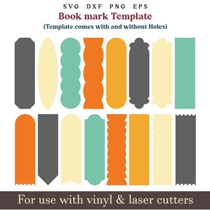Bookmarks Template Svg, Bookmark Card Svg, 16 Set Leather Bookmark Svg ...
