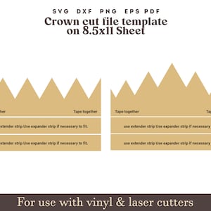 Party Crown SVG Template, Princess Crown Svg Party Hat Svg, Printable ...