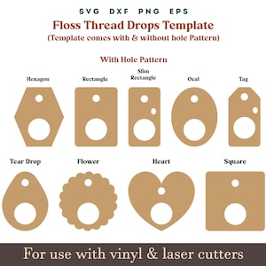 Floss Drops Svg, Thread Drop Floss Tags Template, Cross Stitch Thread ...