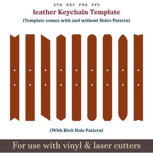 Leather Keychain Svg Pdf Pattern, 9 Set Keyring Name Keychain Template ...