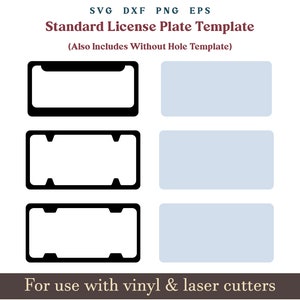 Standard License Plate Template SVG, Number Plate Svg, Blank License ...