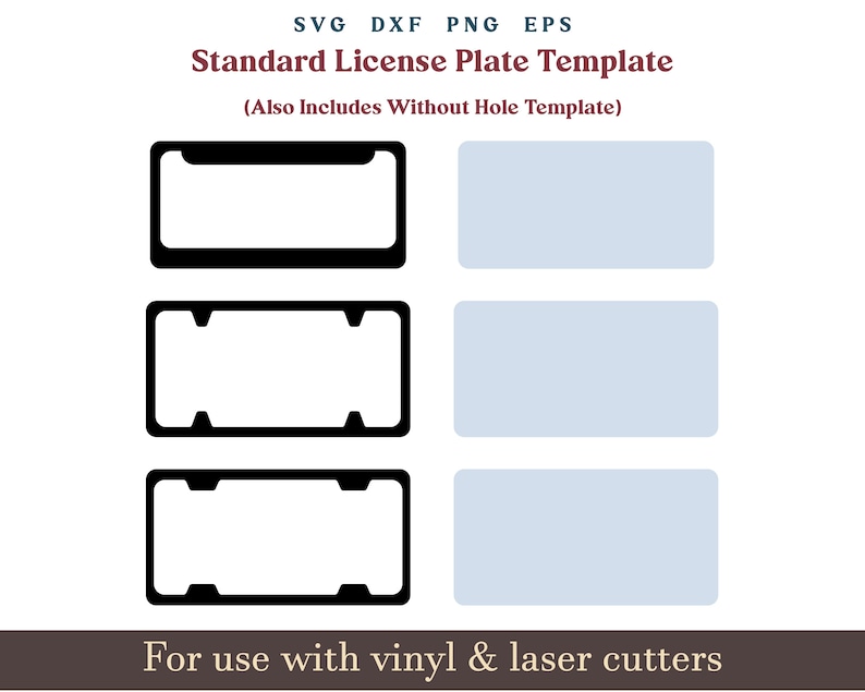 Standard License Plate Template SVG, Number Plate Svg, Blank License ...