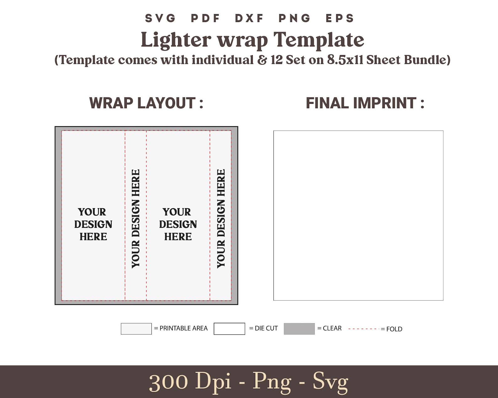Lighter Wrap Template, 300 Dpi Lighter Wrapper PNG PDF, Bic Lighter ...